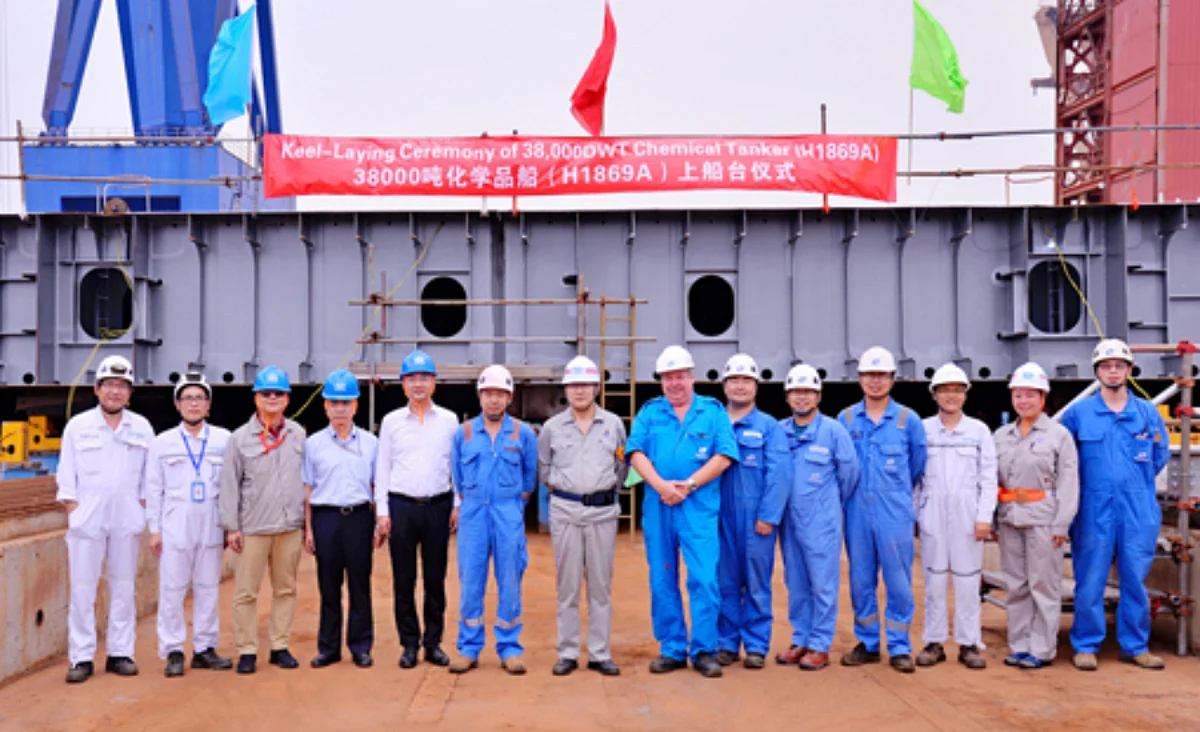 Hudong Zhonghua Lays Keel Of 38 000dwt Chemical Tanker For Odfjell
