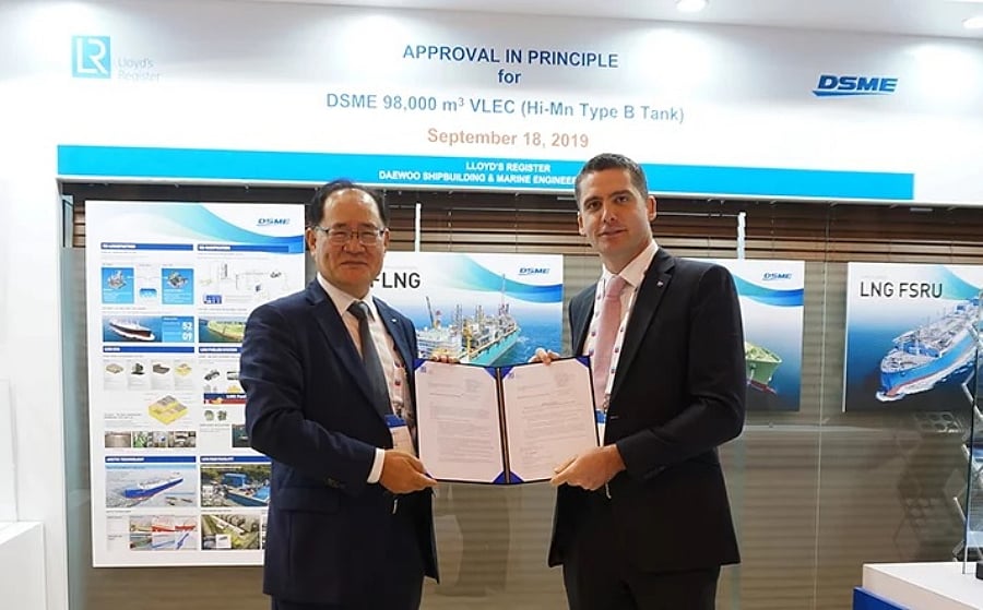 DSME awarded approval in principle for VLEC design