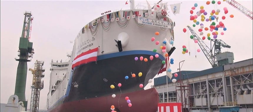 World’s first liquefied hydrogen carrier launched