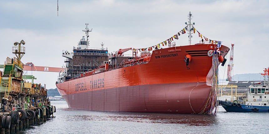 Odfjell christens second of two 36,000DWT chemical tankers built by Fukuoka
