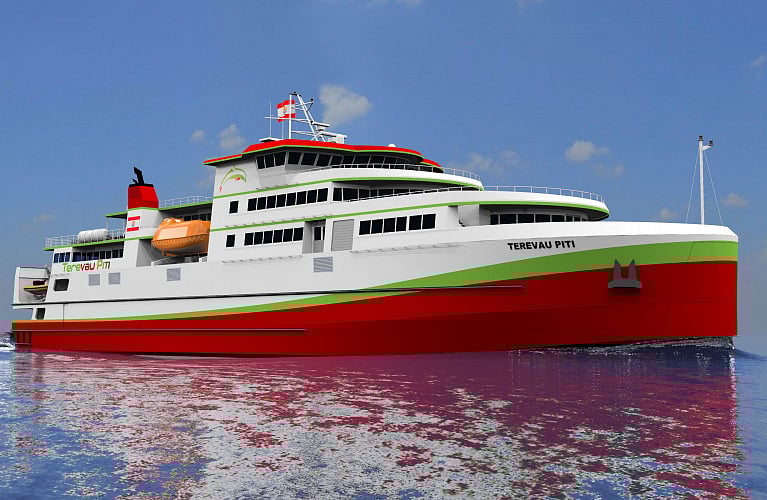 New ferry for French Polynesia hits the water