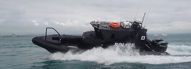 Ribcraft conducts sea trials of new patrol boat for Dorset Police
