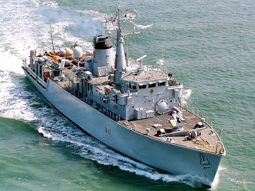 Greek minesweeper breaks in two following collision with containership ...