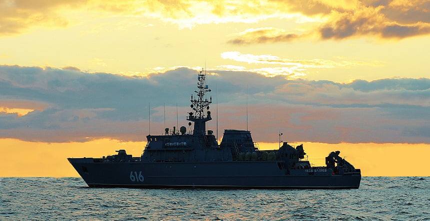 Builder’s trials begin for Russian minesweeper Yakov Balyaev
