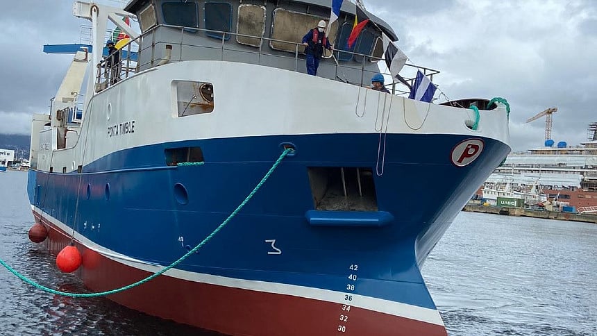Spanish yard launches new shrimp trawler for Nueva Pescanova