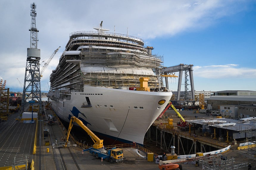 Princess Cruises’ sixth Royal-class ship floated out