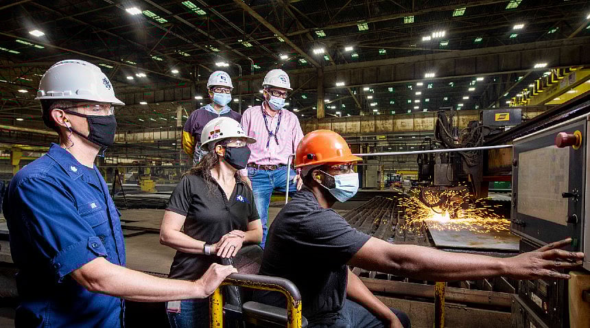 First steel cut for future US Coast Guard cutter Friedman