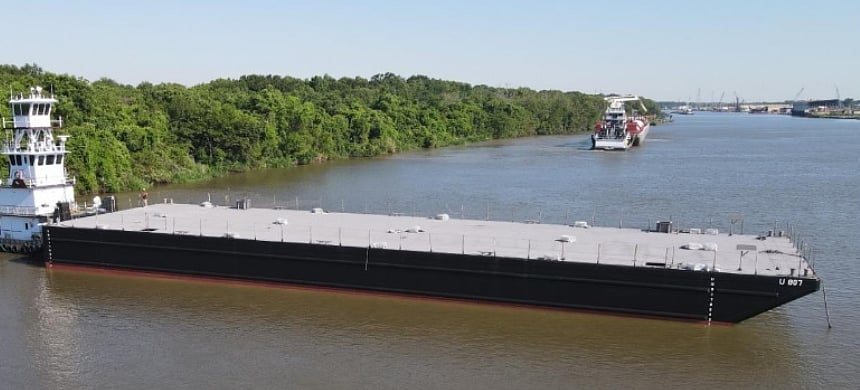 Louisiana’s McDonough Marine takes delivery of first spud barge in series