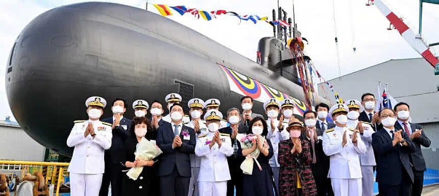 South Korea’s third KSS-3 submarine floated out