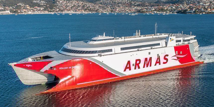 Naviera Armas’ newest ferry sails on delivery voyage
