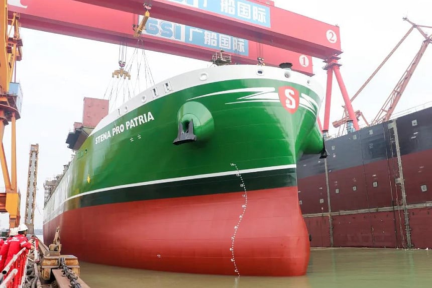 Proman Stena Bulk’s first methanol-fueled 49,900DWT tanker hits the water