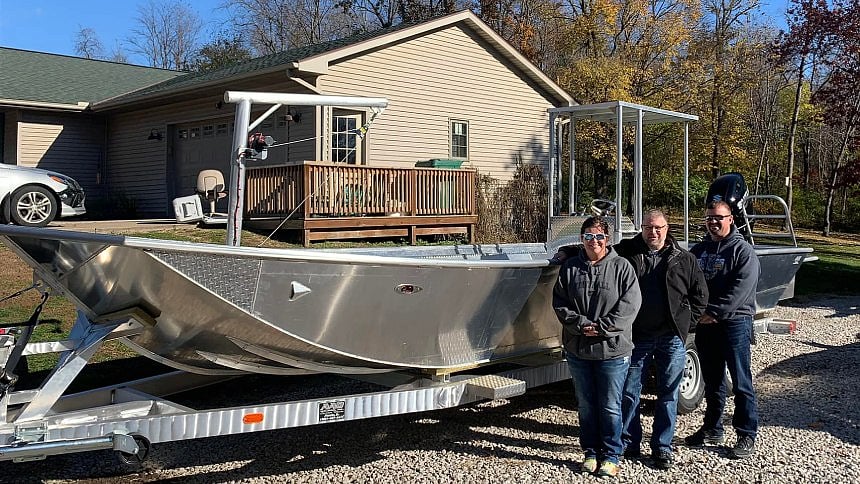 New rescue boat delivered to Lee County, Iowa
