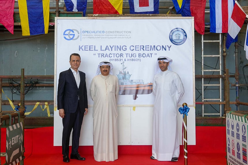 Keels laid for new tugs for Kuwait’s Shuwaikh Port