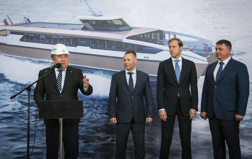 Keel laid for new Russian hydrofoil catamaran ferry
