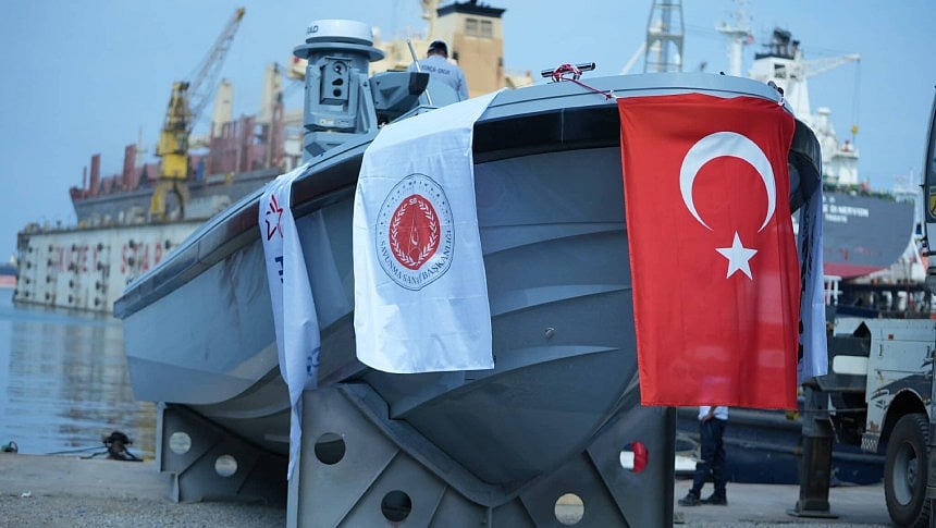 New Turkish-built armed USV hits the water