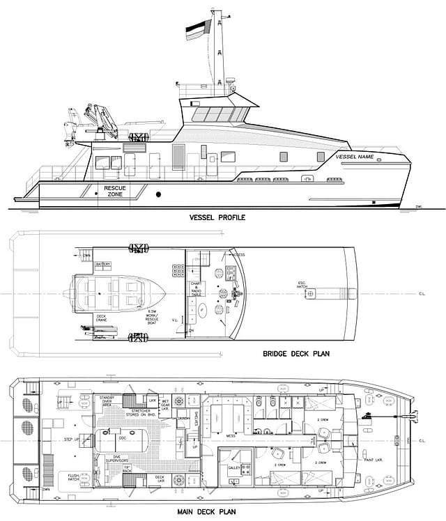 VESSEL REVIEW | ADNOC MD 01 – Dive support catamaran designed for UAE waters