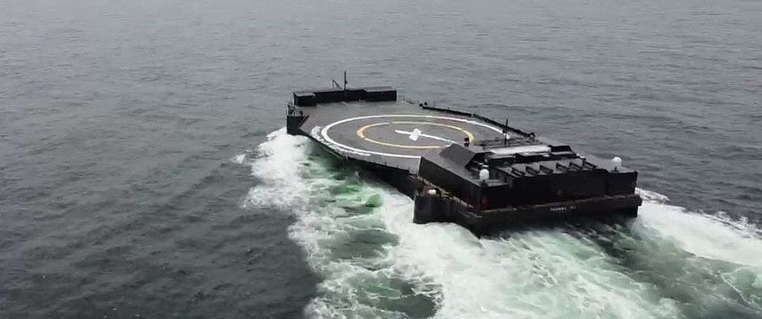 SpaceX unveils new autonomous rocket recovery barge