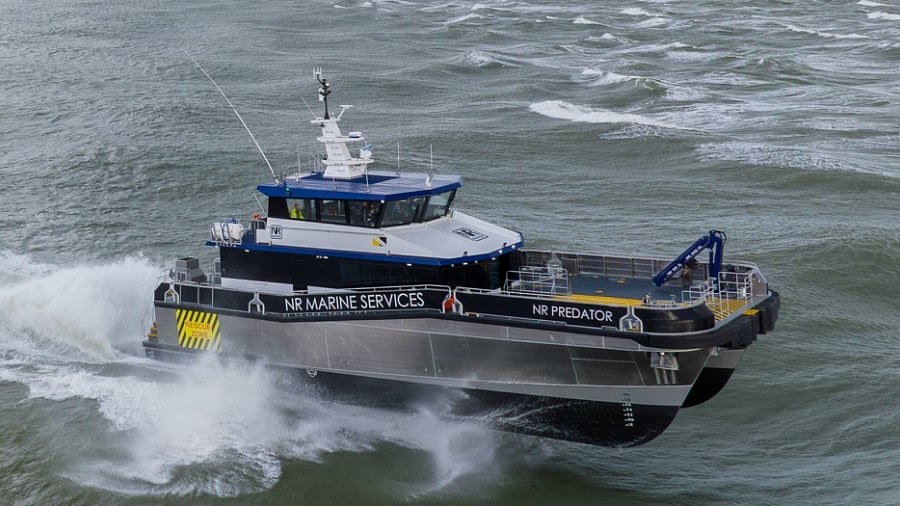 VESSEL REVIEW | NR Predator – UK fast catamaran crewboat built for year ...