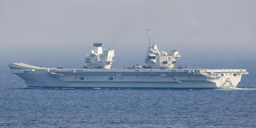 Royal Navy begins investigation into fire incident on aircraft carrier ...