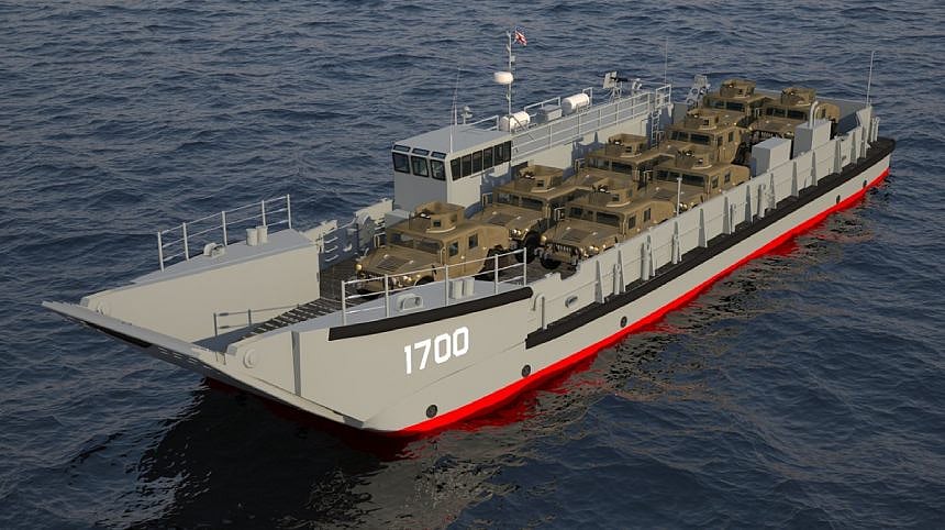 Construction begins on heavy-lift landing craft for US Navy