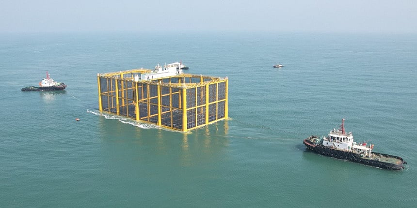 New submersible salmon pen deployed in Chinese offshore waters