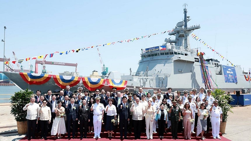 South Korean yard launches future Philippine Navy corvette