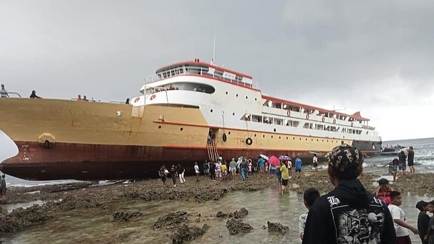 Over 200 evacuated following ferry grounding in northern Indonesia