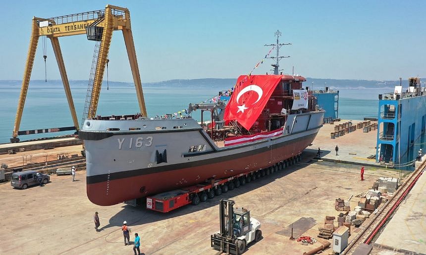 Future Turkish Navy refuelling ship launched