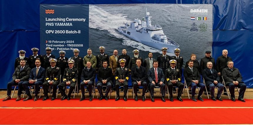 Pakistan Navy’s fourth Yarmook-class patrol vessel hits the water