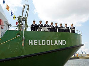 Launching of SWATH German customs vessel