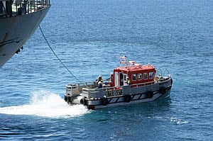 Alnmaritec line handling boat heads down under