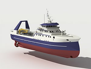 Knud E Hansen unveils 50-metre factory trawler