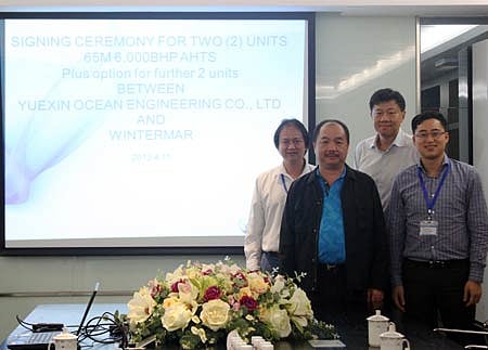 Yuexin inks deal for two anchor handlers