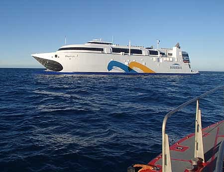 World’s fastest ship stops over in NZ