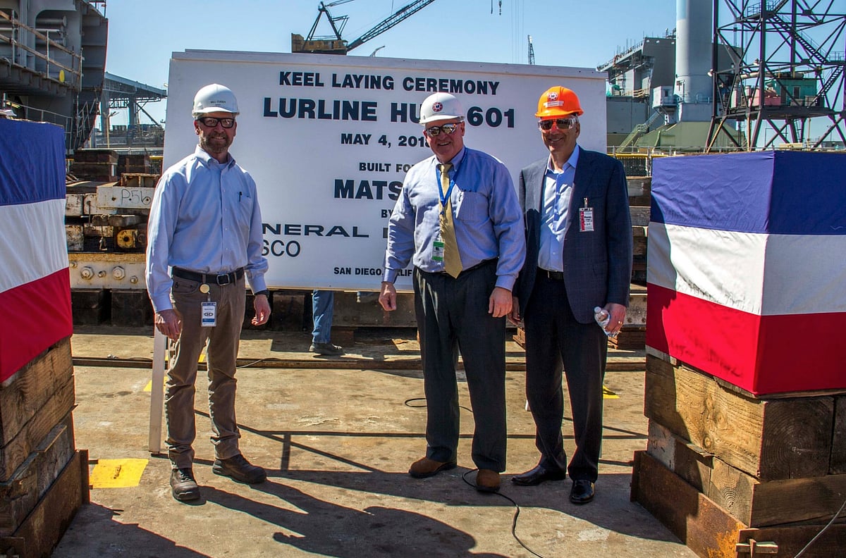 NASSCO lays keel for Matson Con-Ro vessels