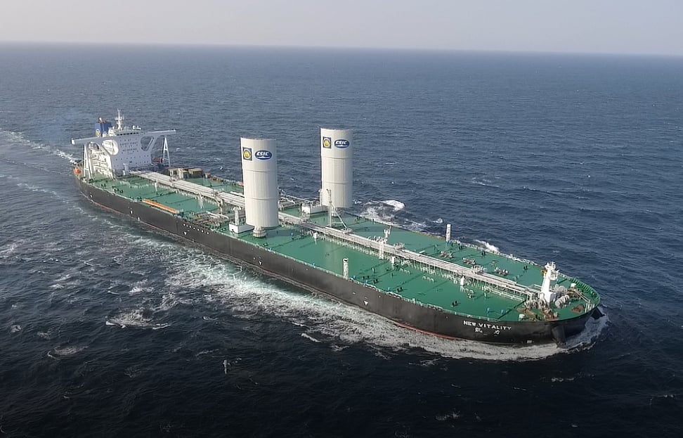 VLCC equipped with sail propulsion system completes sea trials