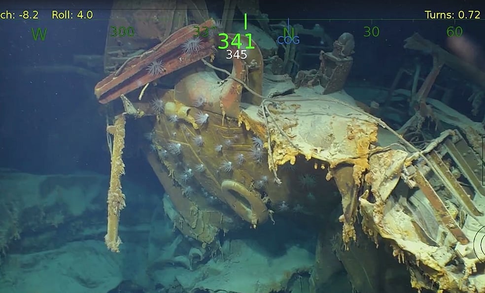 Research vessel Petrel locates USS Juneau wreck