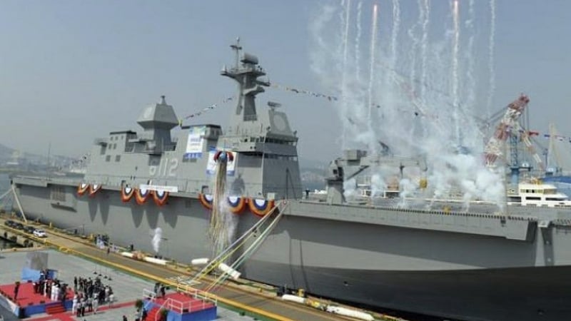 South Korea begins sea trials of second Dokdo-class helicopter carrier
