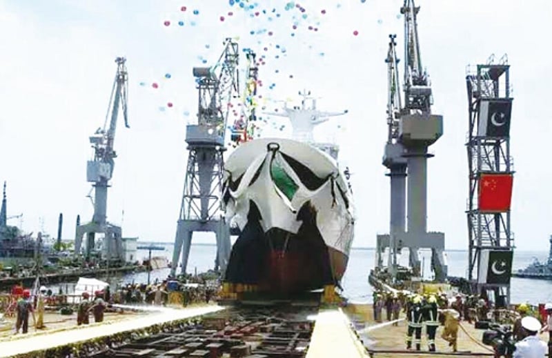 KS&EW launches second 1,500t patrol boat for Pakistan Navy