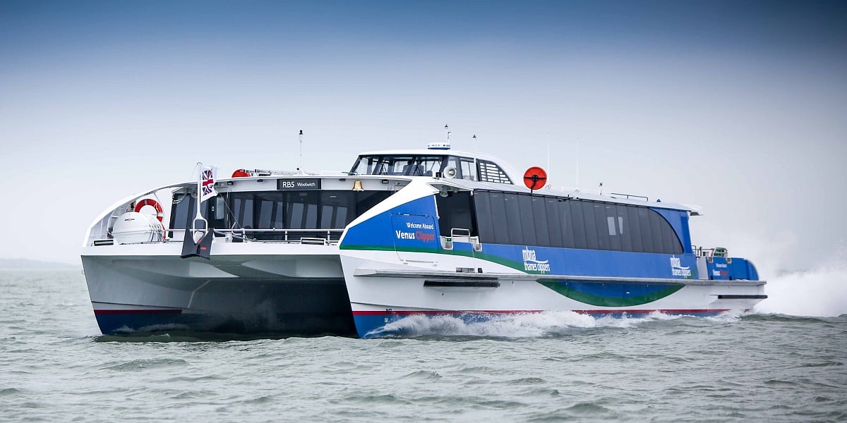 Wight Shipyard delivers new ferry to MBNA Thames Clippers