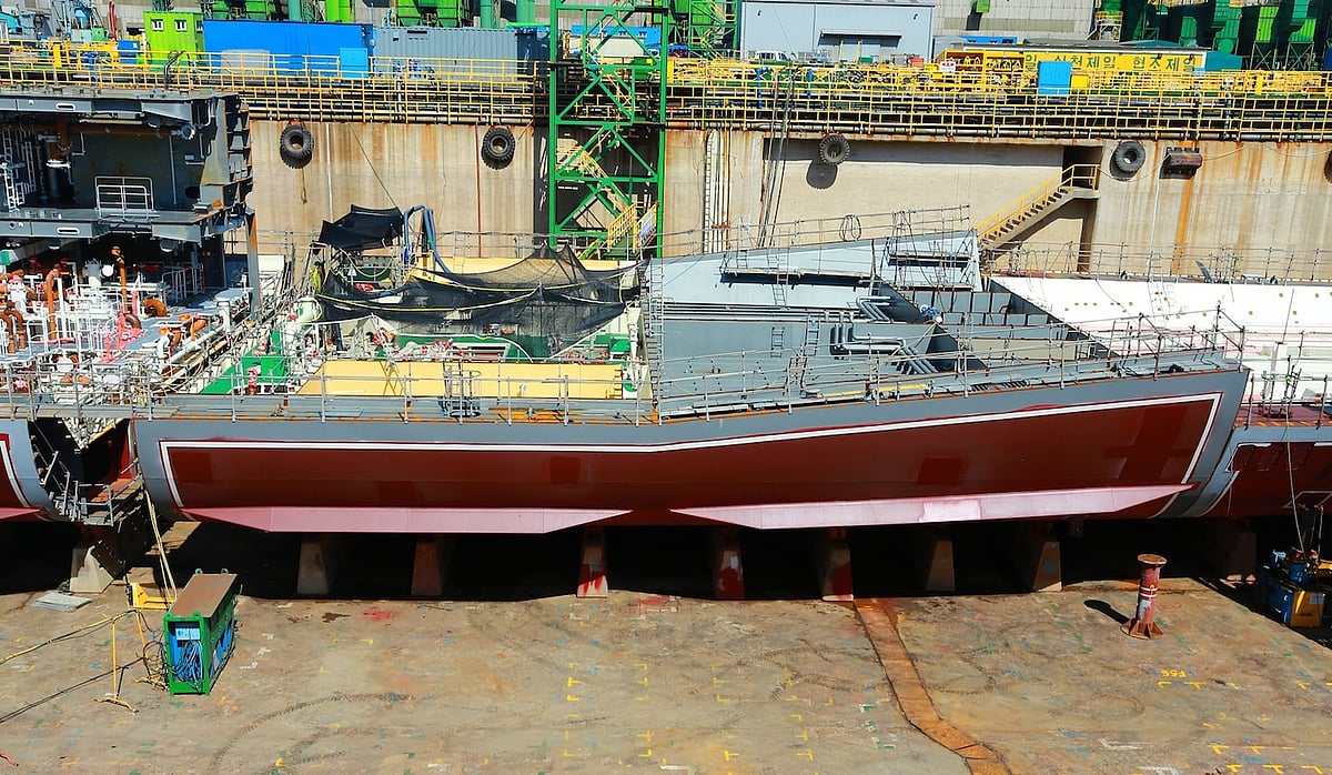 Keel laying for New Zealand Navy support ship