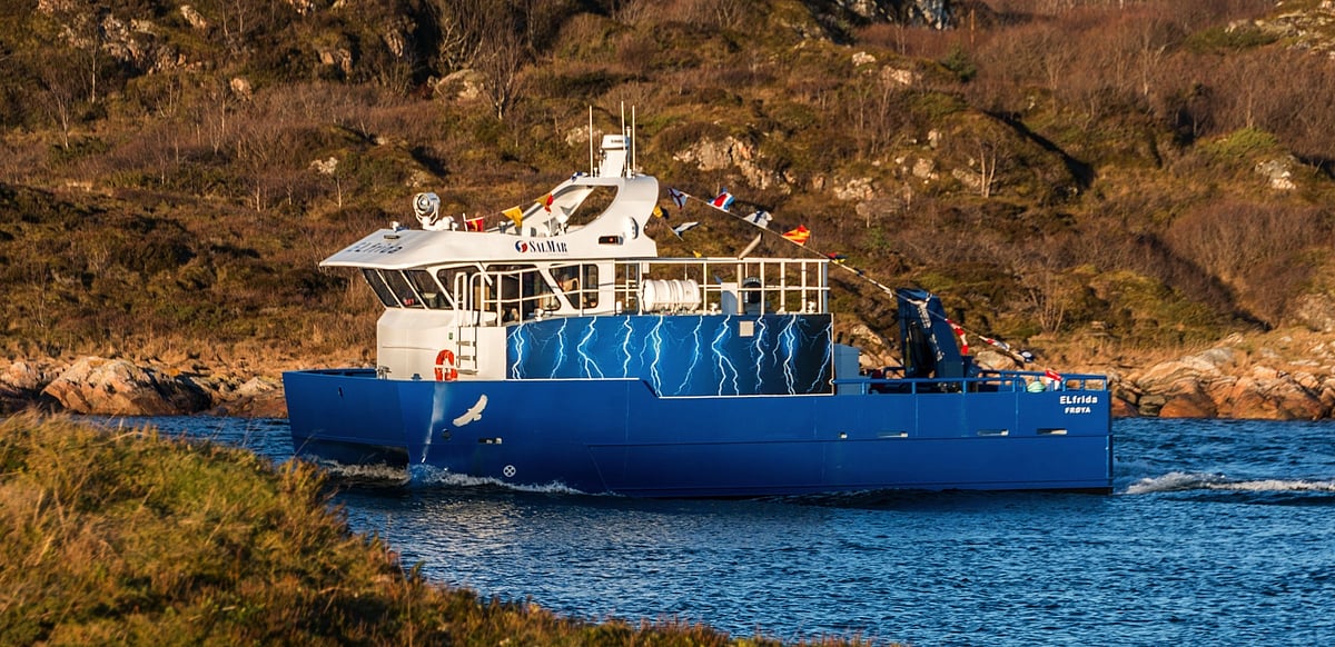 Successful trial for electric aquaculture support vessel