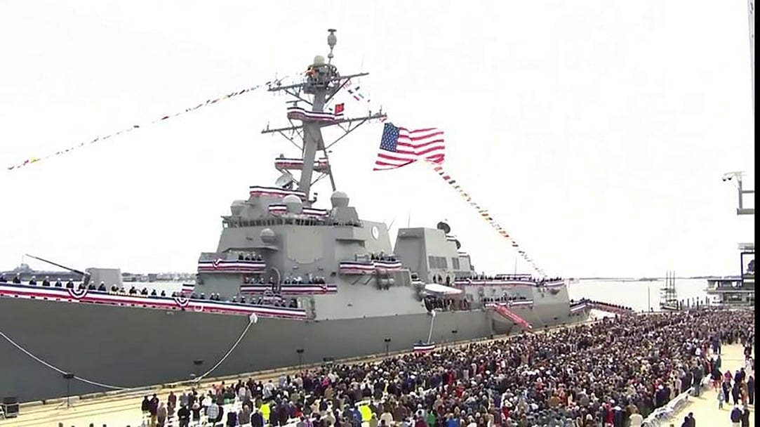 US Navy commissions guided-missile destroyer Ralph Johnson