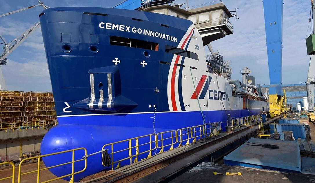 Damen launches first aggregate dredger in series for Cemex