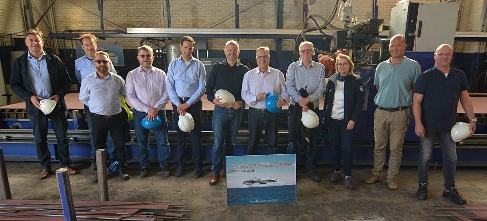 Shipyard de Hoop cuts steel for Silver Origin