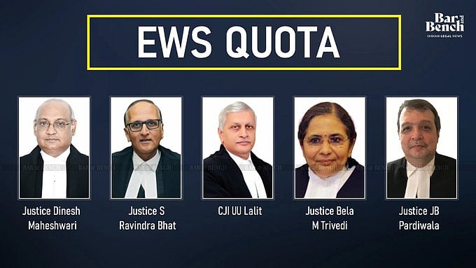 SC upholds validity of 10 percent quota for EWS; CJI UU Lalit, Justice ...