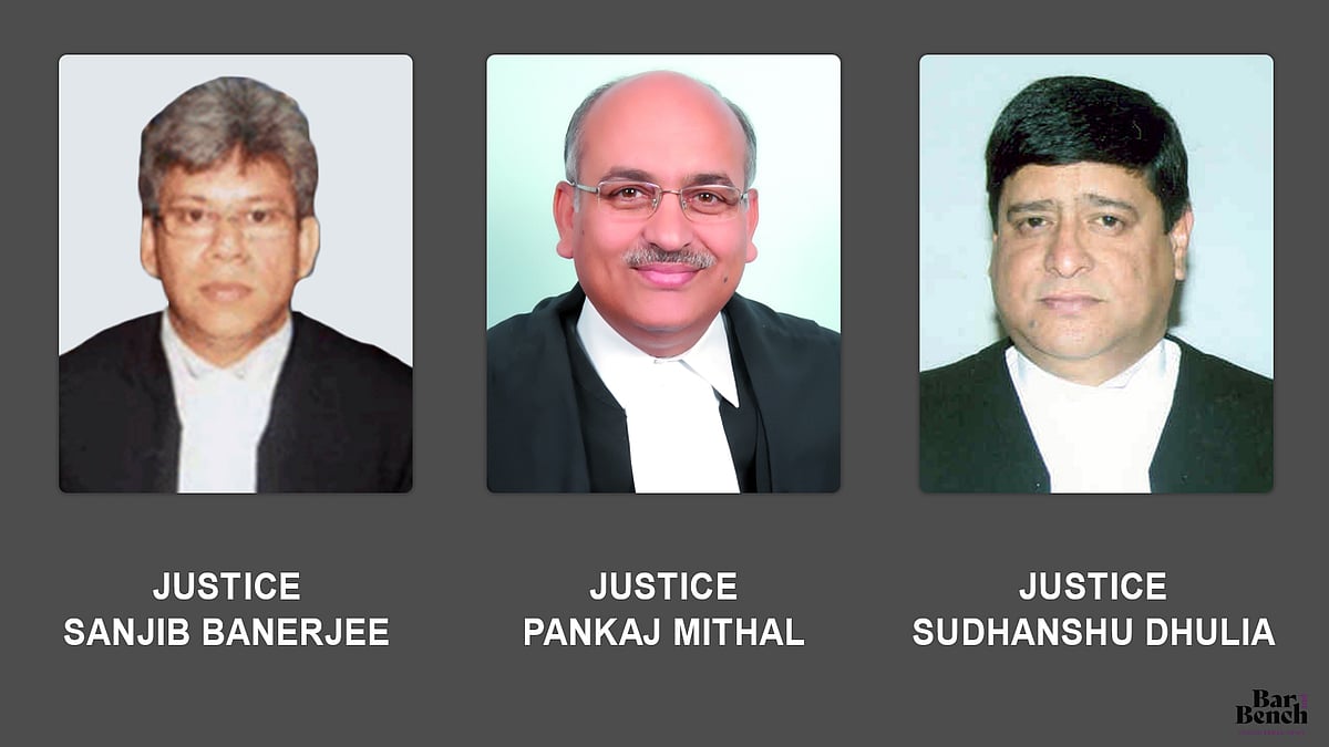 Collegium recommends appointment of Justices Sanjib Banerjee, Pankaj ...