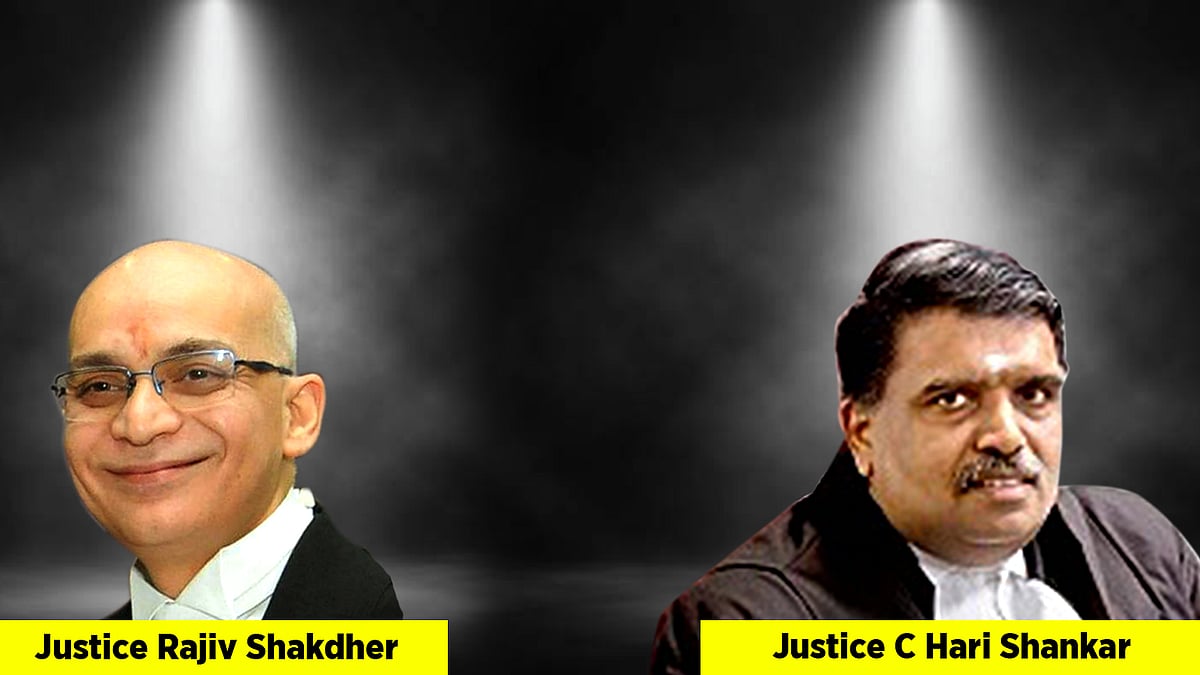 Delhi High Court's Justice Rajiv Shakdher and Justice C Hari Shankar ...