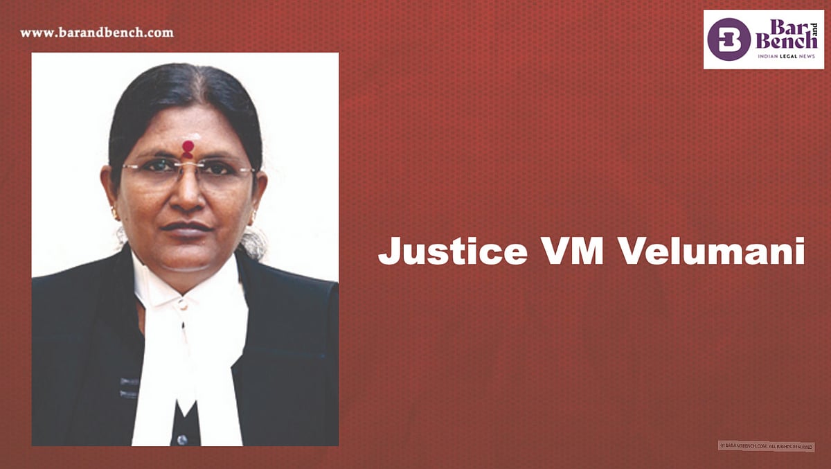 Central government notifies transfer of Justice VM Velumani from Madras ...