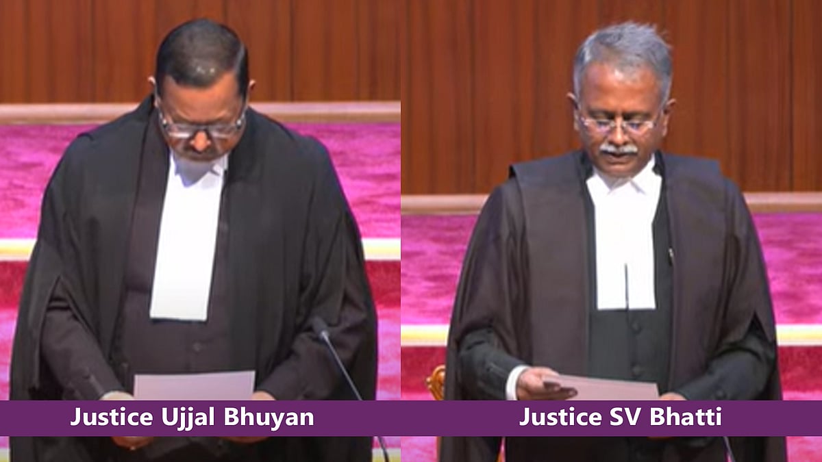 Justices Ujjal Bhuyan, SV Bhatti sworn in as Supreme Court judges ...